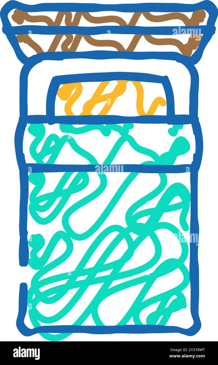 single bed top view icon doodle illustration Stock Vector Image & Art ...