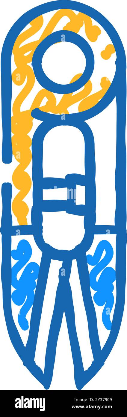 scissors embroidery hobby icon doodle illustration Stock Vector Image ...