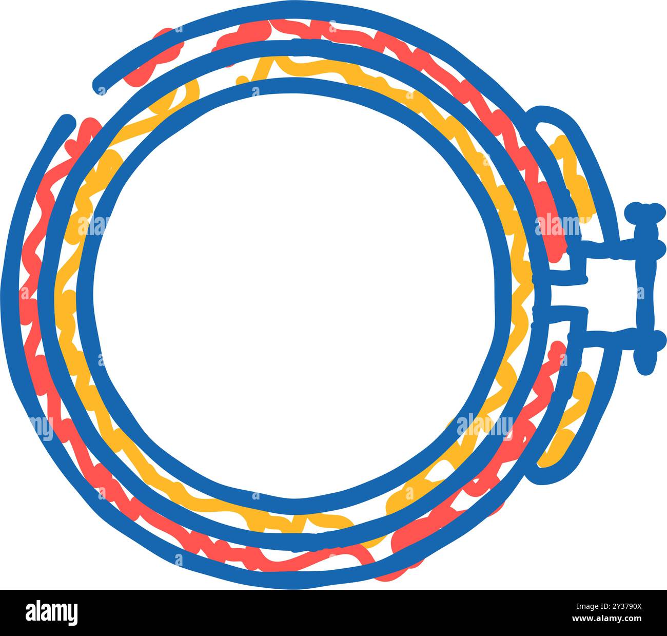 hoop frame embroidery hobby icon doodle illustration Stock Vector Image ...