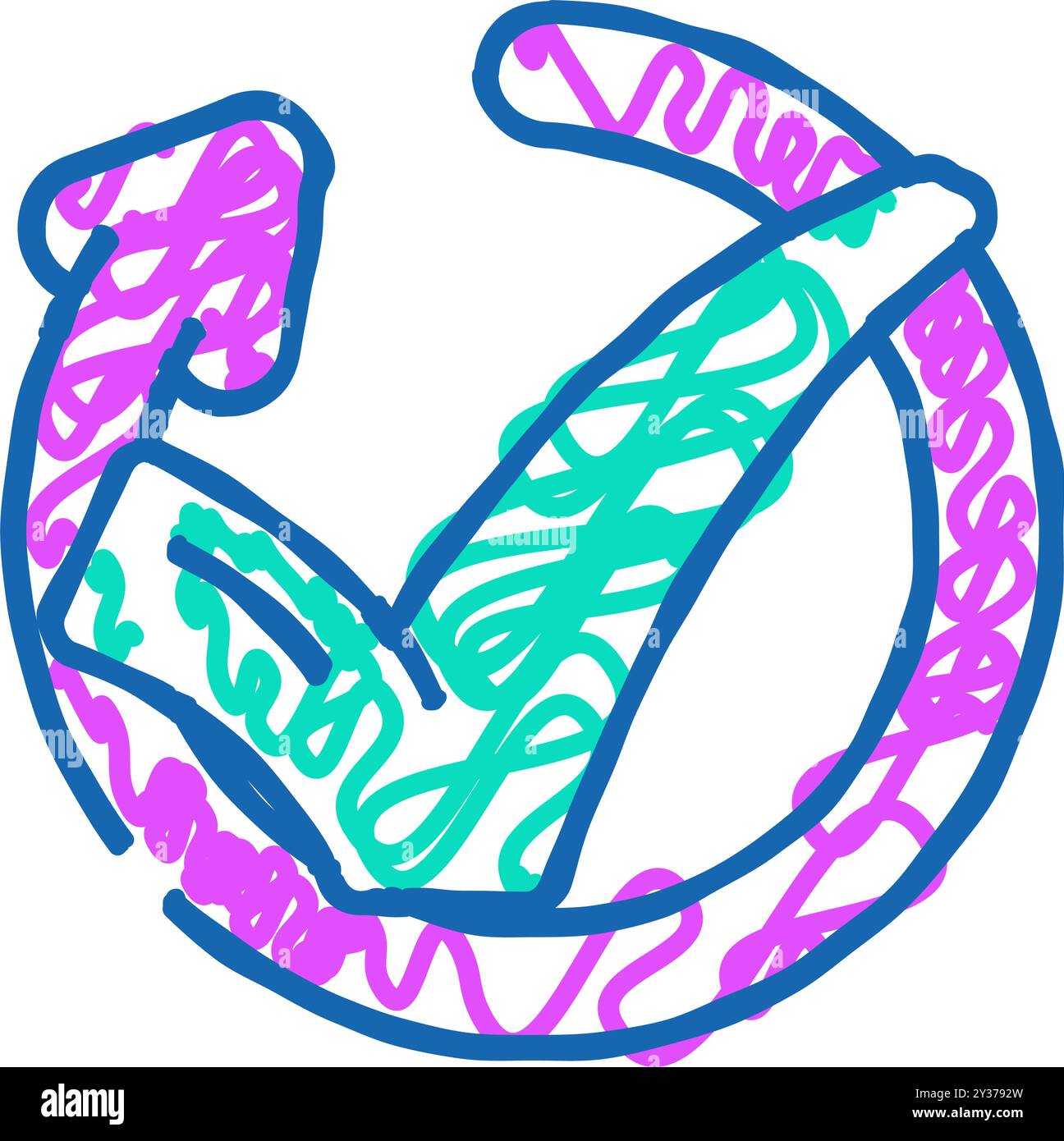 successful update mark icon doodle illustration Stock Vector Image ...