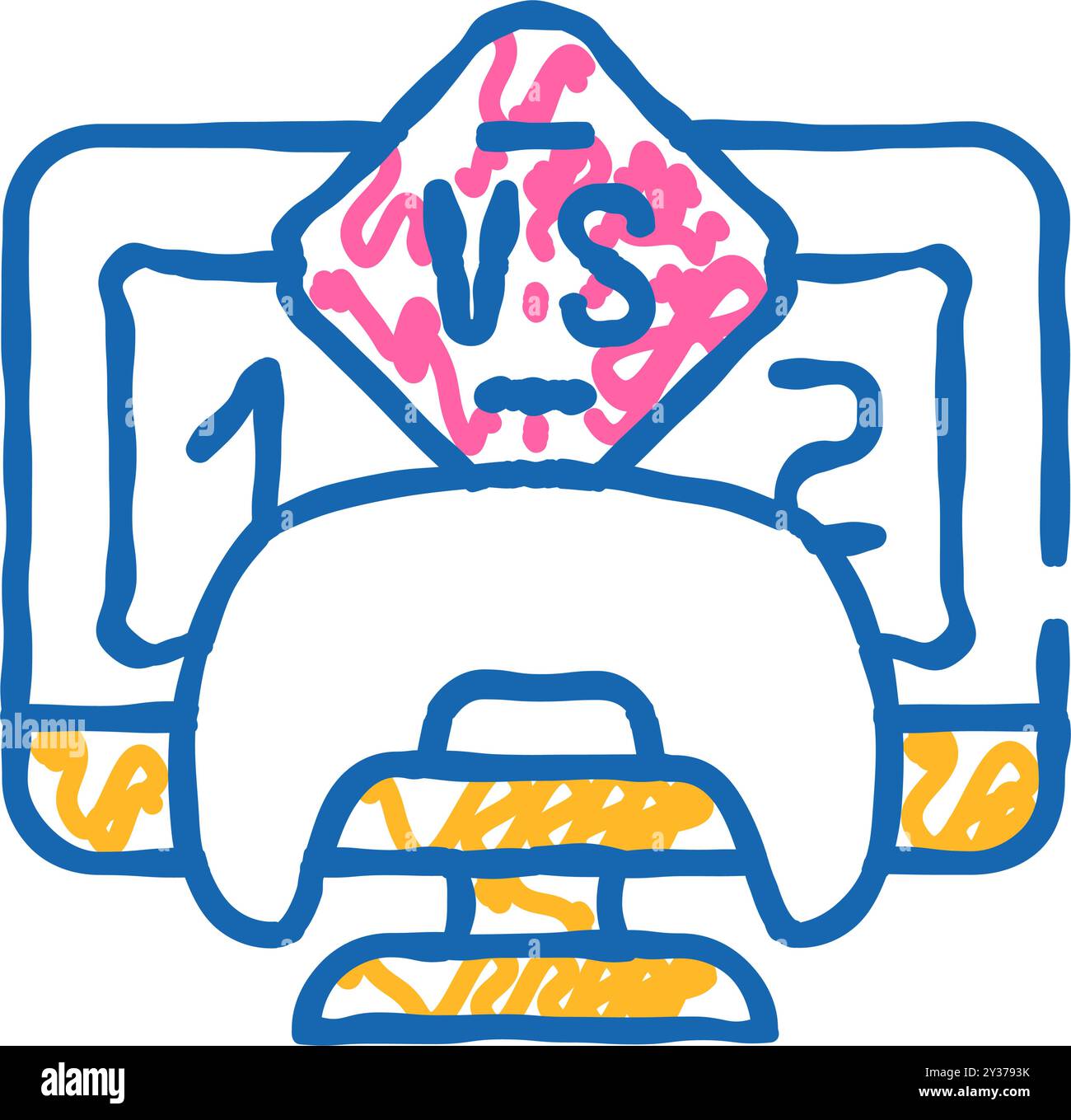 multiplayer games game development icon doodle illustration Stock ...