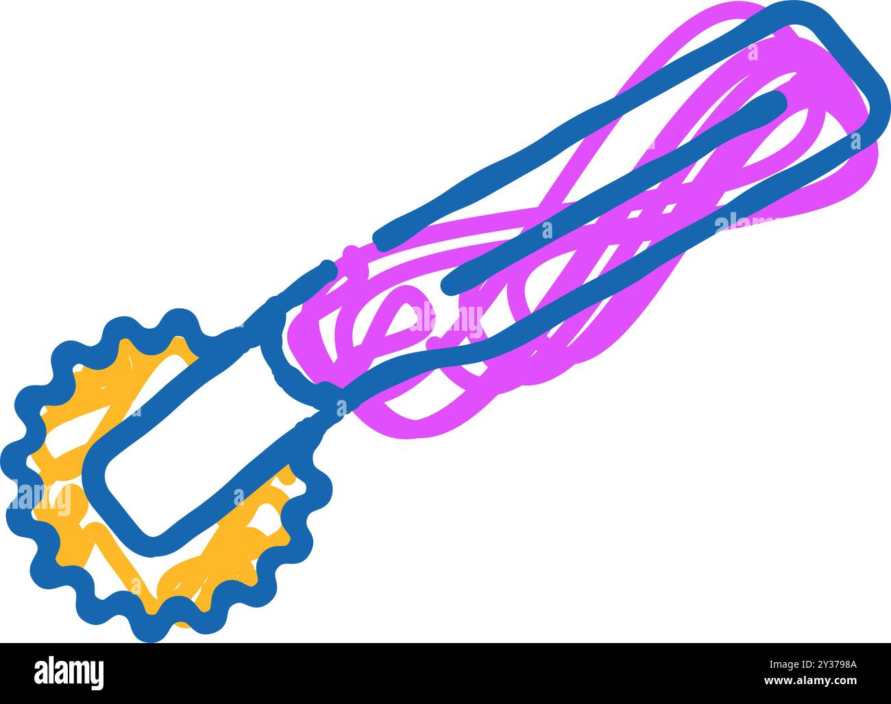 tracing wheel embroidery hobby icon doodle illustration Stock Vector ...