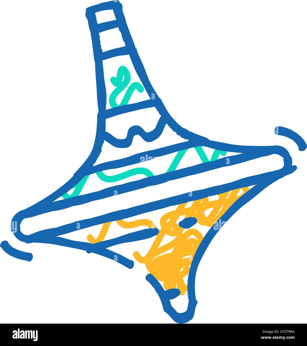 spinning top fidget toy icon doodle illustration Stock Vector Image ...