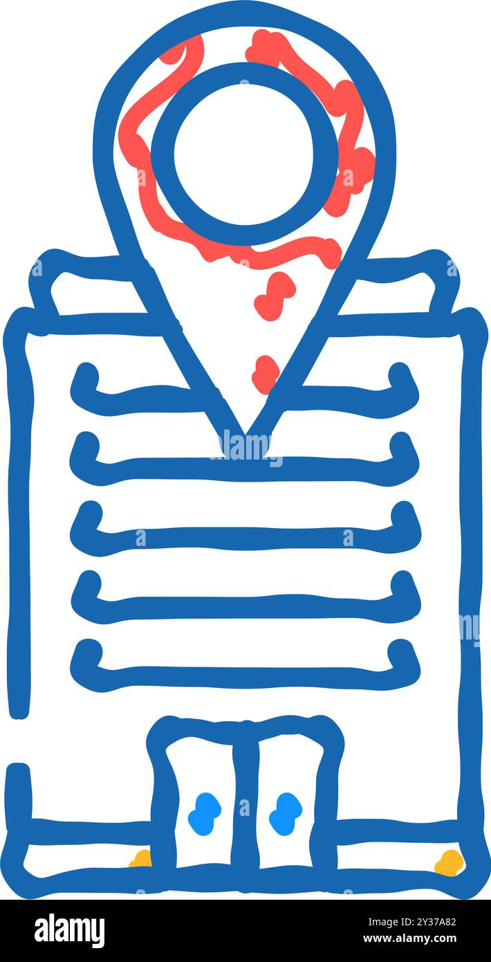 office map location icon doodle illustration Stock Vector Image & Art ...