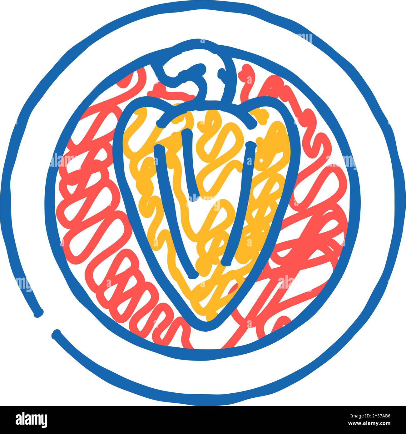 chiles rellenos mexican cuisine icon doodle illustration Stock Vector ...