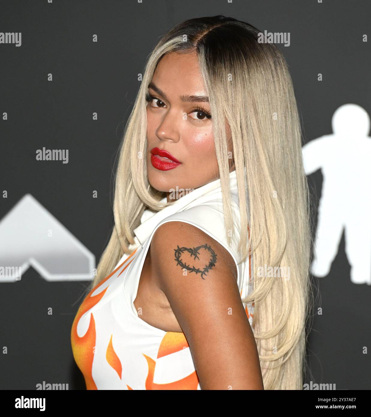 Elmont, USA. 12th Sep, 2024. Karol G attends the 2024 MTV Video Music ...