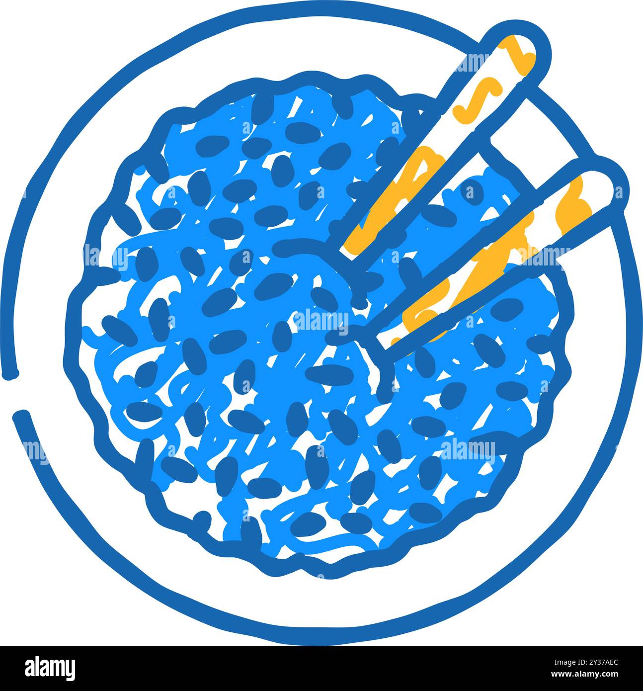 thai jasmine rice cuisine icon doodle illustration Stock Vector Image ...