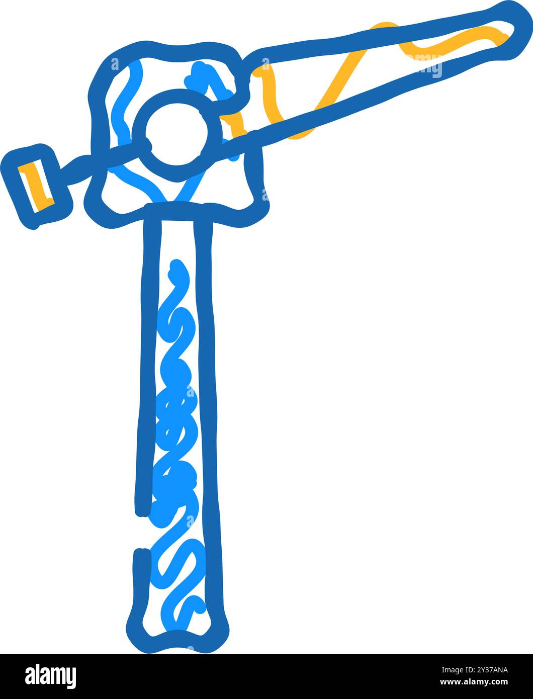 single wind turbine icon doodle illustration Stock Vector Image & Art ...