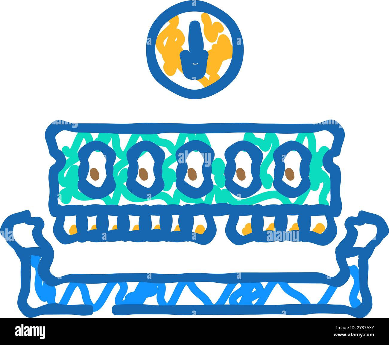 ram installation repair computer icon doodle illustration Stock Vector ...