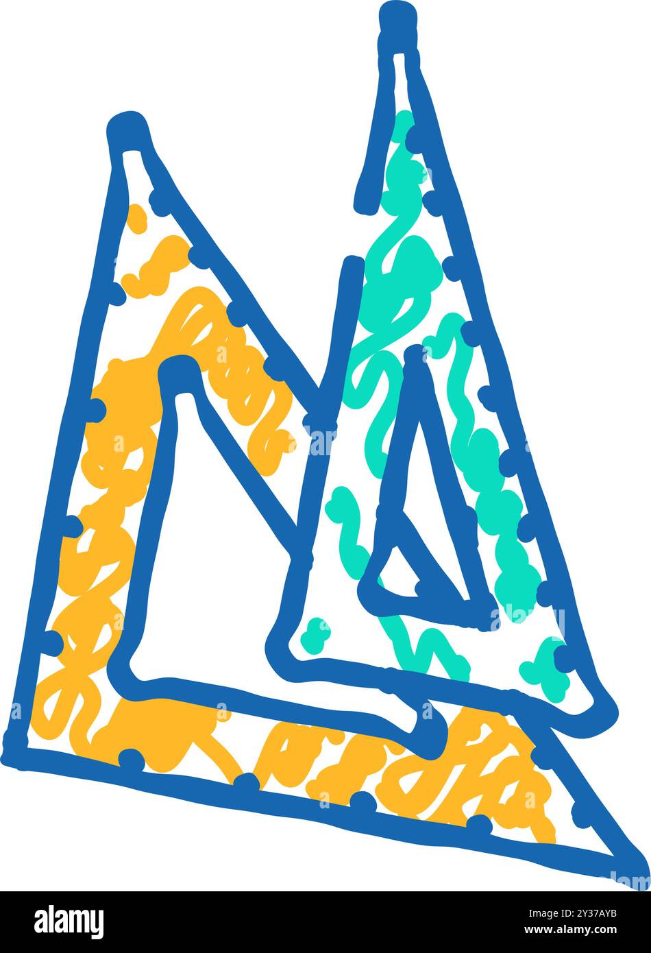 drafting triangle architectural drafter icon doodle illustration Stock ...
