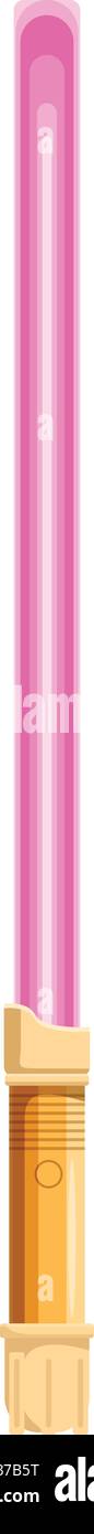 Pink lightsaber with golden hilt emitting a bright beam of light Stock ...