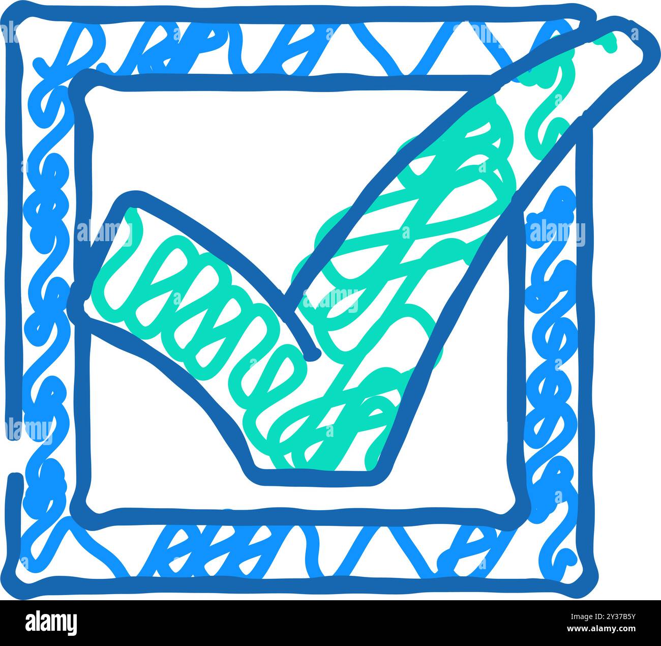 checkbox mark icon doodle illustration Stock Vector Image & Art - Alamy