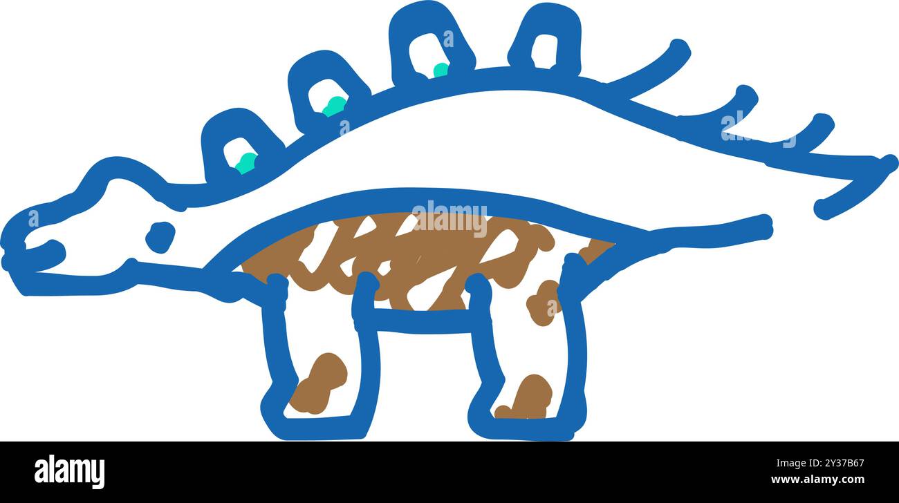 kentrosaurus dinosaur animal icon doodle illustration Stock Vector Image & Art - Alamy