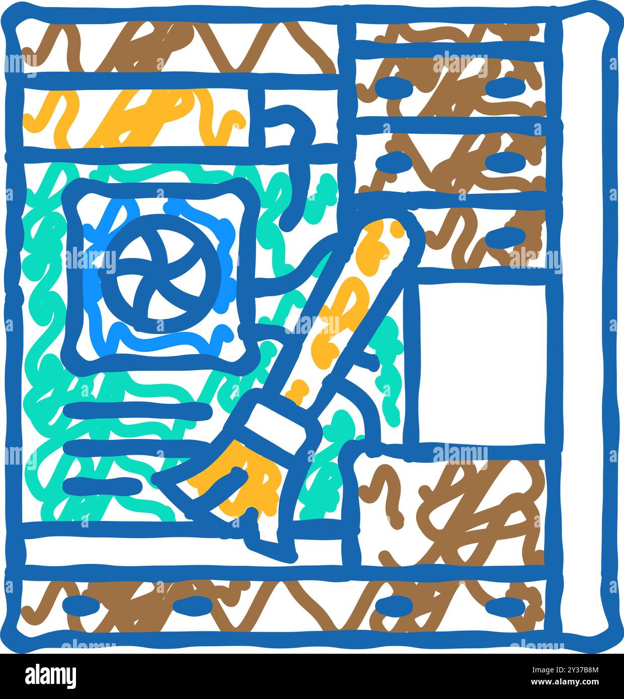 pc cleaning repair computer icon doodle illustration Stock Vector Image ...