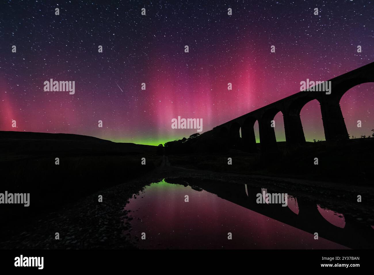 Northern Lights also know as the Aurora Borealis shine across ...