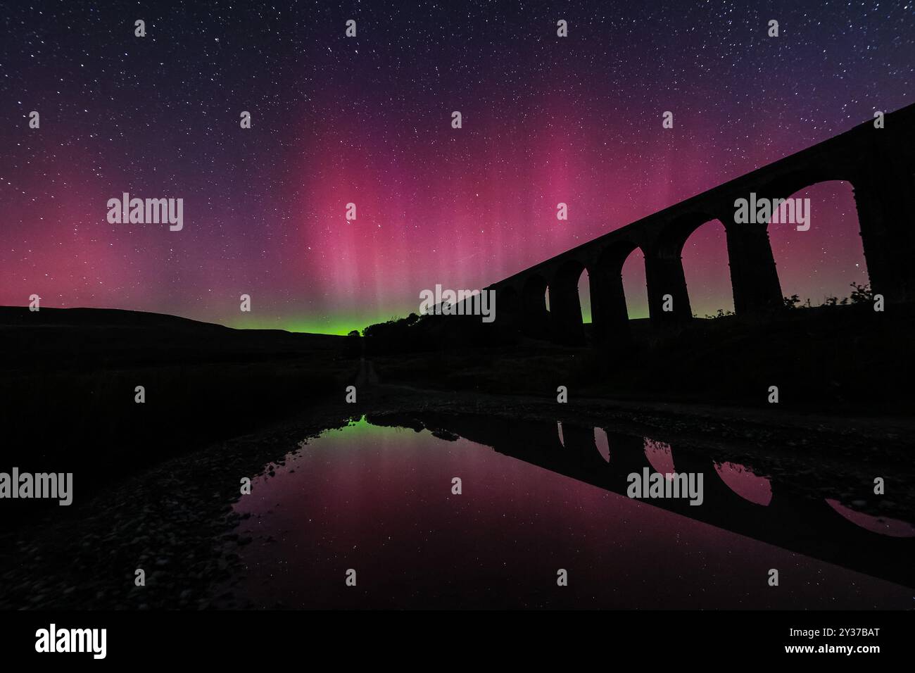 Northern Lights also know as the Aurora Borealis shine across ...