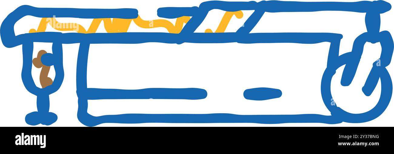 grading blade construction vehicle icon doodle illustration Stock ...