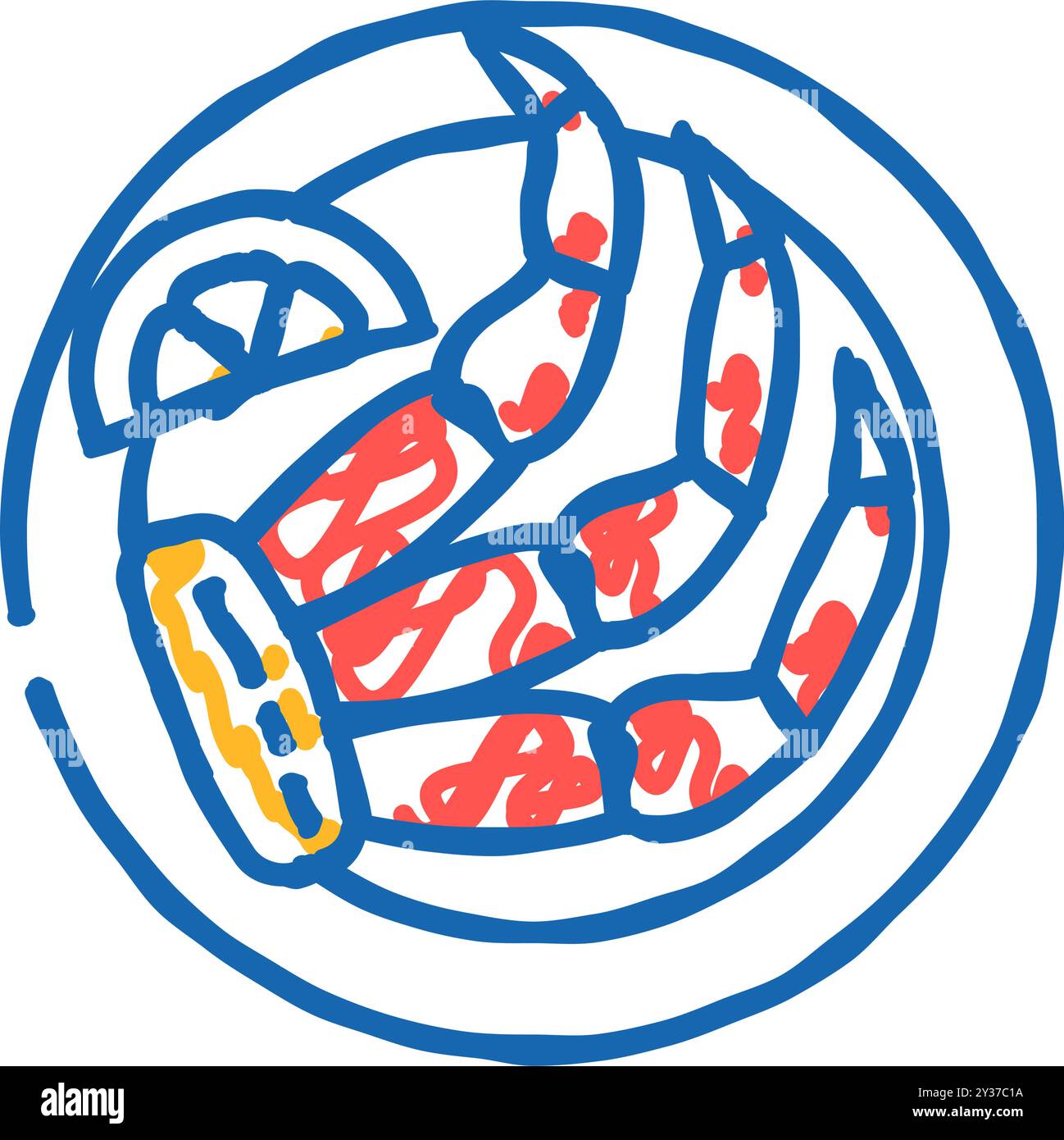 crab legs sea cuisine icon doodle illustration Stock Vector Image & Art ...