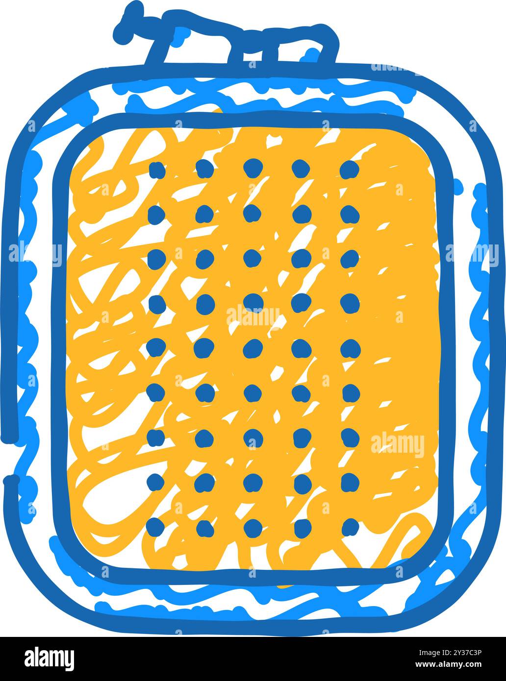 hoop cover embroidery hobby icon doodle illustration Stock Vector Image ...