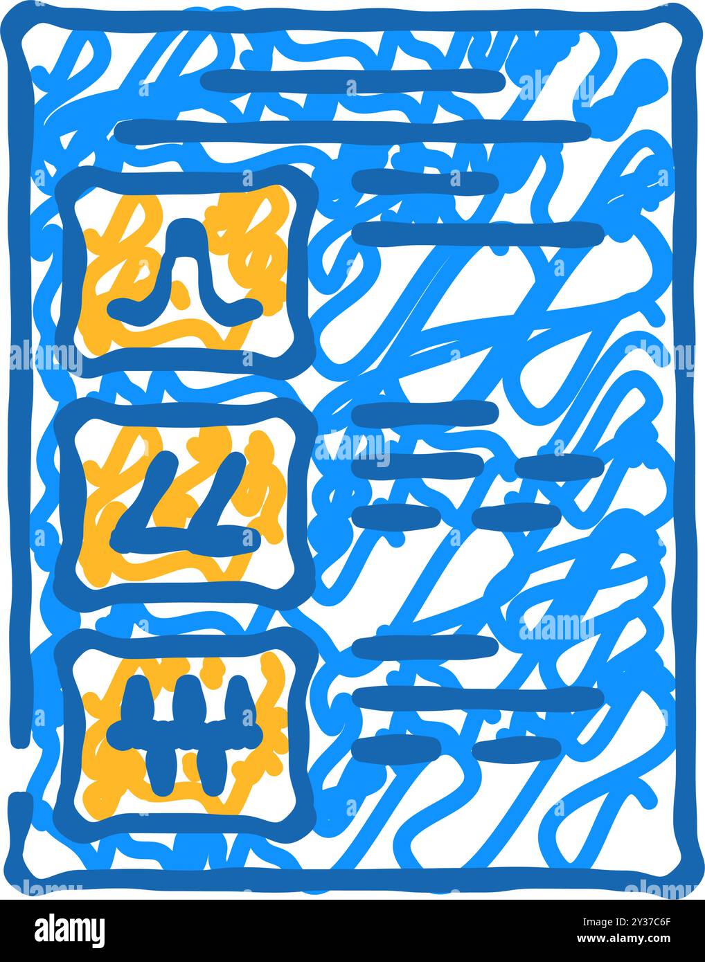 stitch guide embroidery hobby icon doodle illustration Stock Vector ...