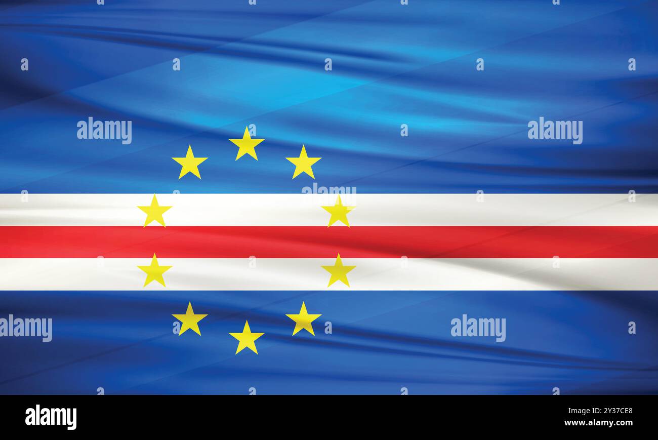 Illustration of Cape Verde Flag and Editable Vector Cape Verde Country ...