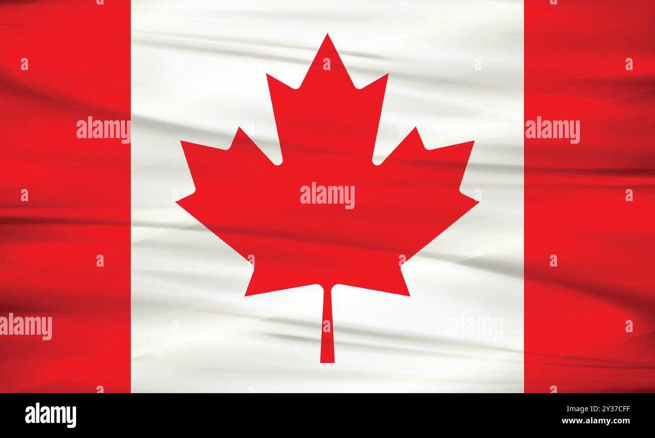 Illustration of Canada Flag and Editable Vector Canada Country Stock ...