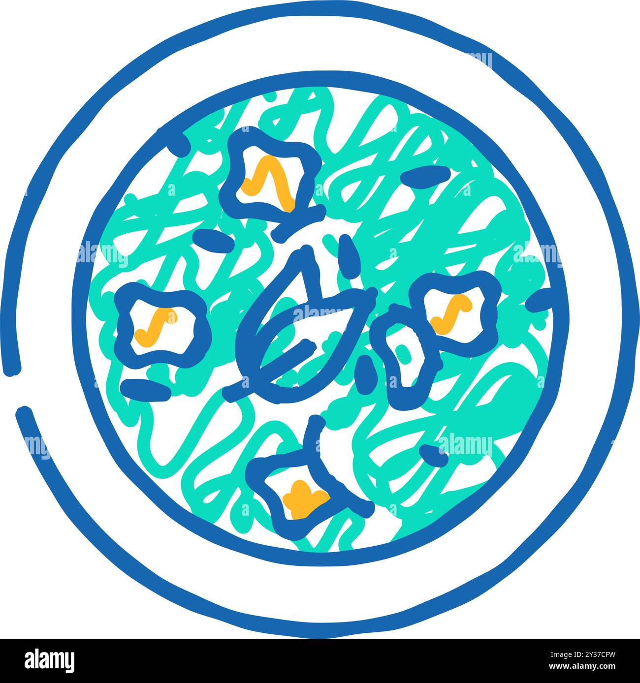 green curry thai cuisine icon doodle illustration Stock Vector Image ...