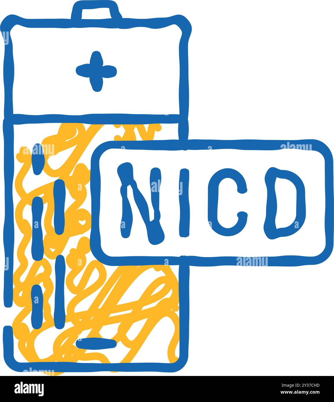 nickel cadmium battery icon doodle illustration Stock Vector Image ...