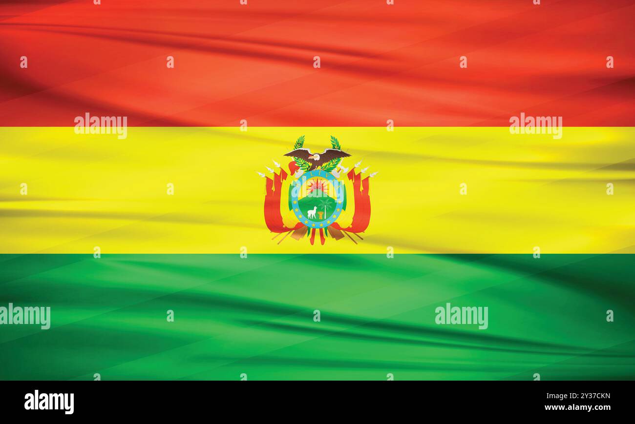 Illustration of Bolivia Flag and Editable Vector Bolivia Country Flag ...