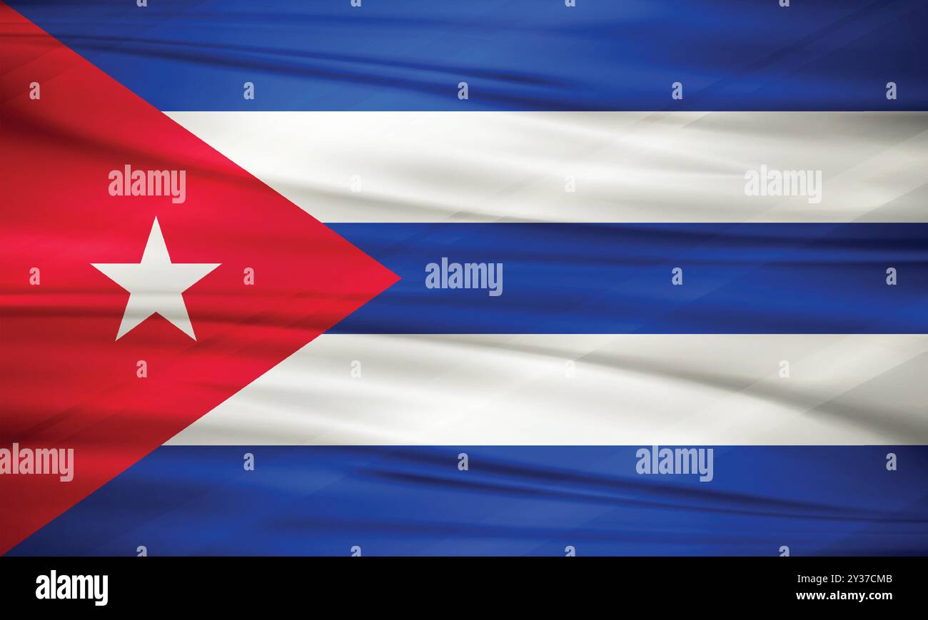 Illustration of Cuba Flag and Editable Vector Cuba Country Flag Stock ...