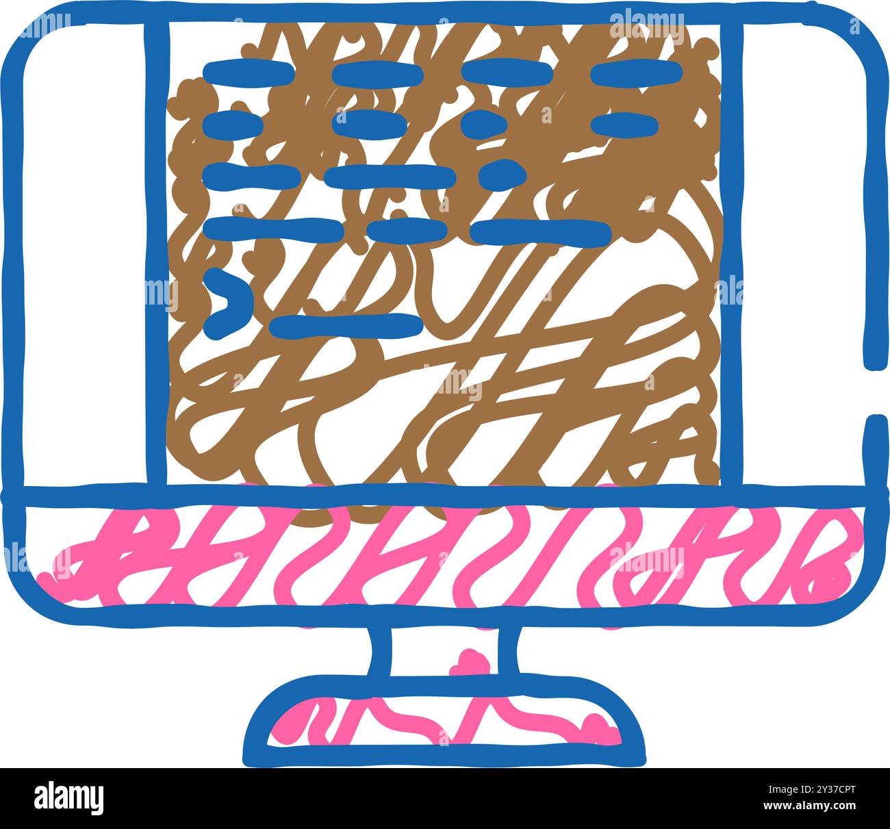 user interface text technical writer icon doodle illustration Stock Vector Image & Art - Alamy