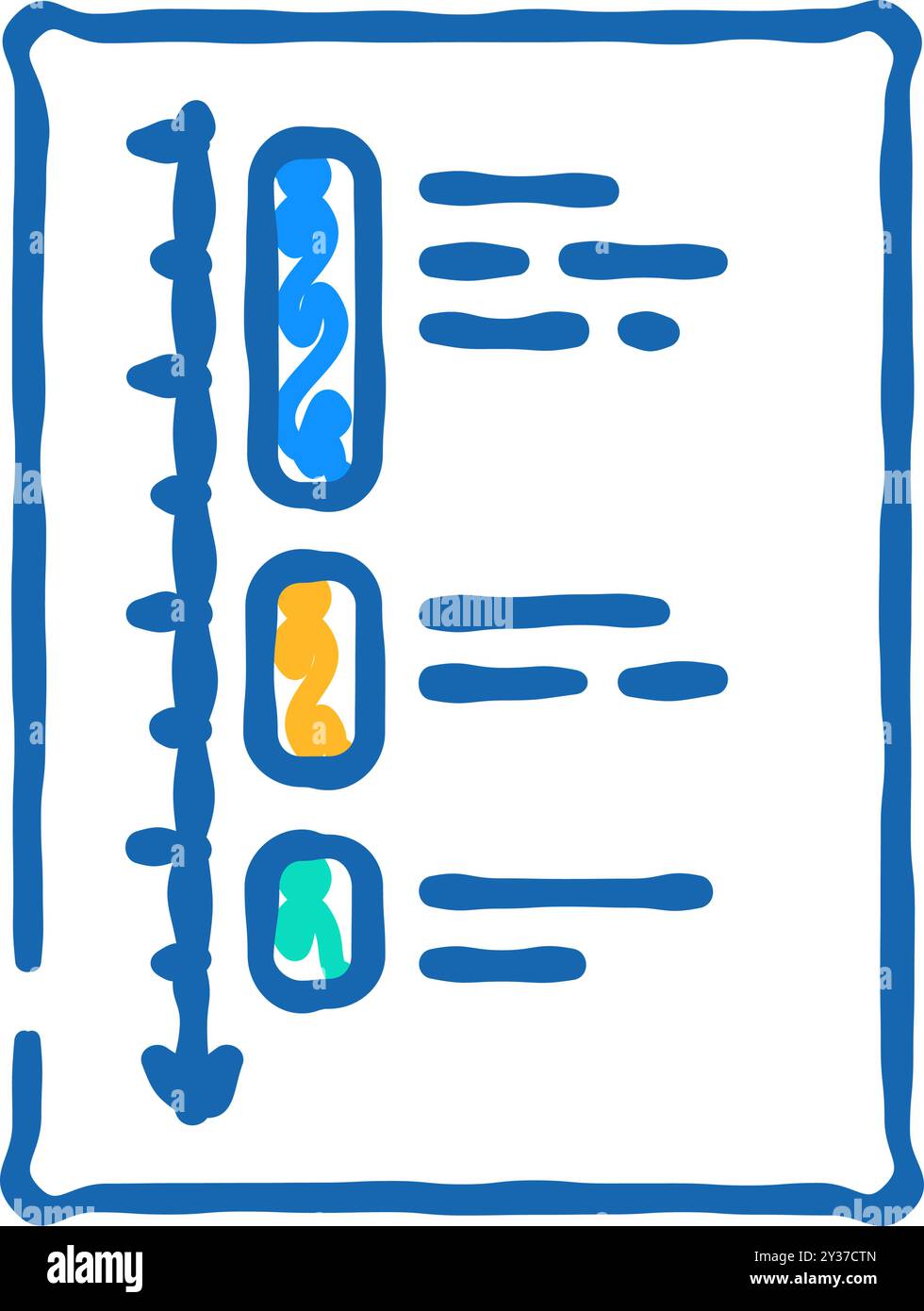 deep work time management icon doodle illustration Stock Vector Image ...