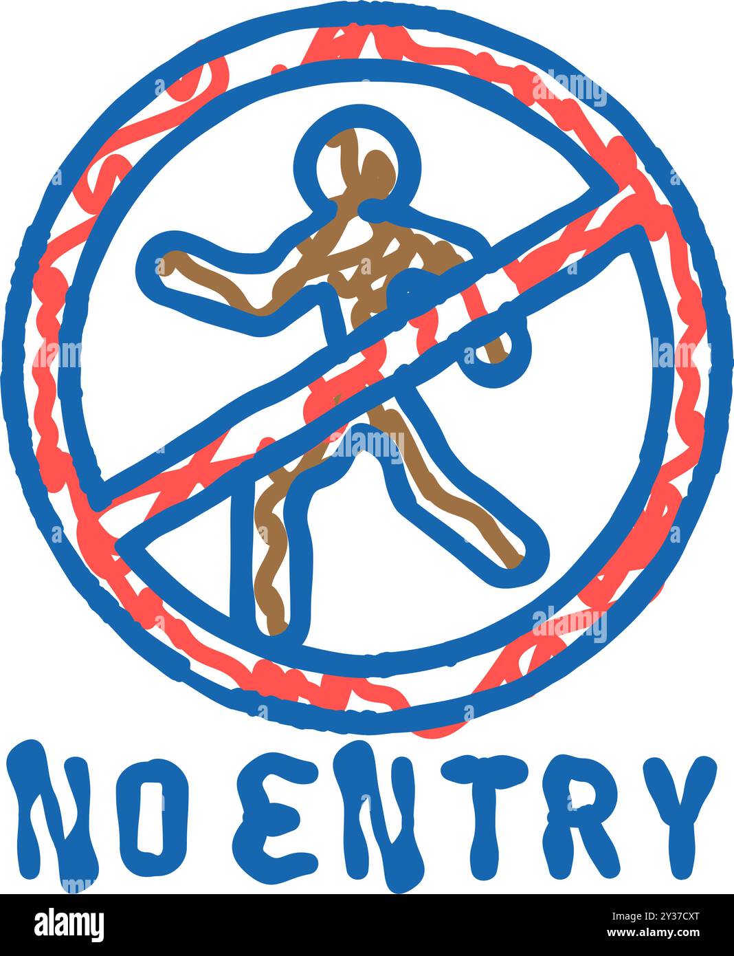no entry icon doodle illustration Stock Vector Image & Art - Alamy