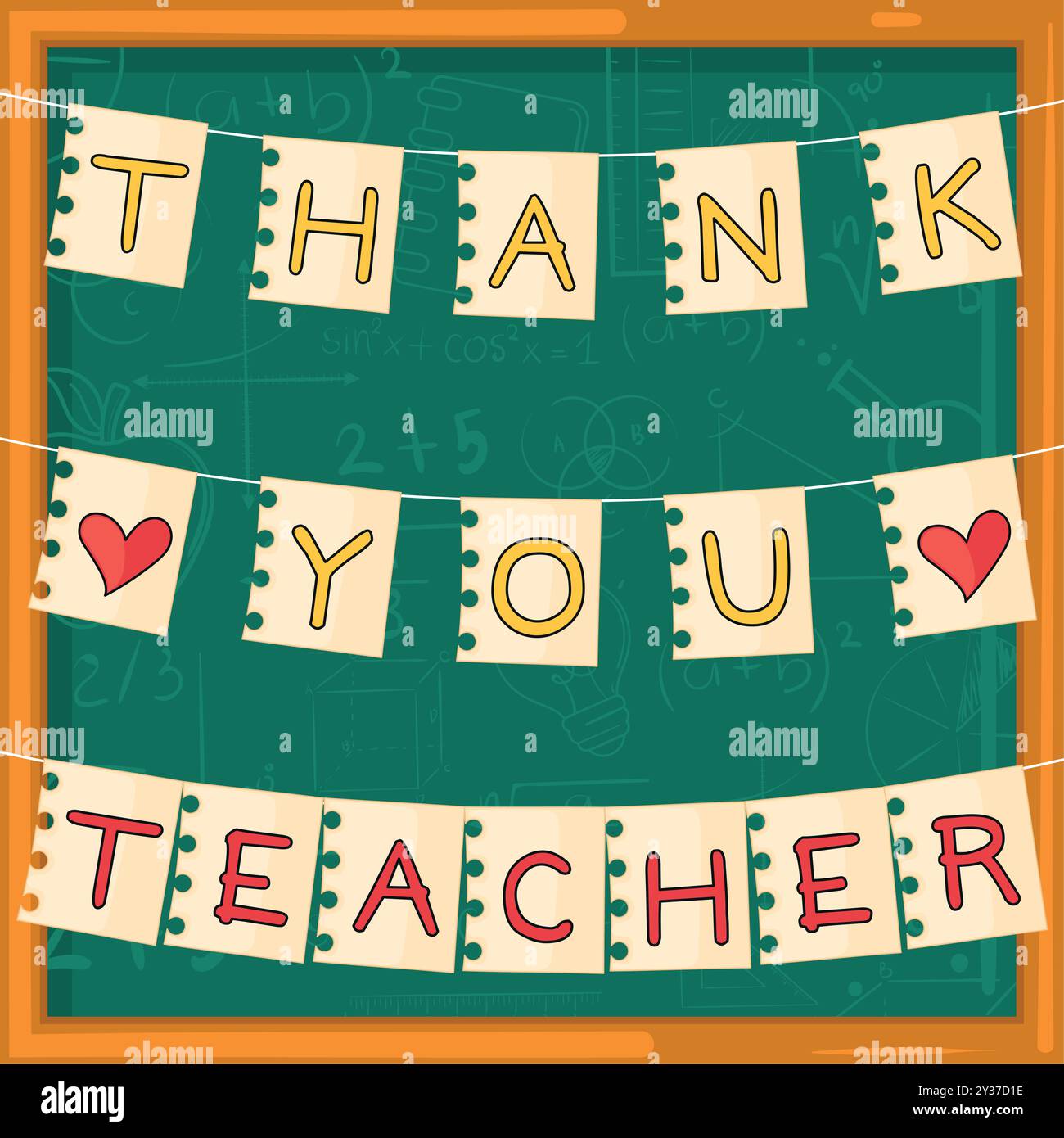 Thank you teacher poster World teacher day Vector Stock Vector Image ...