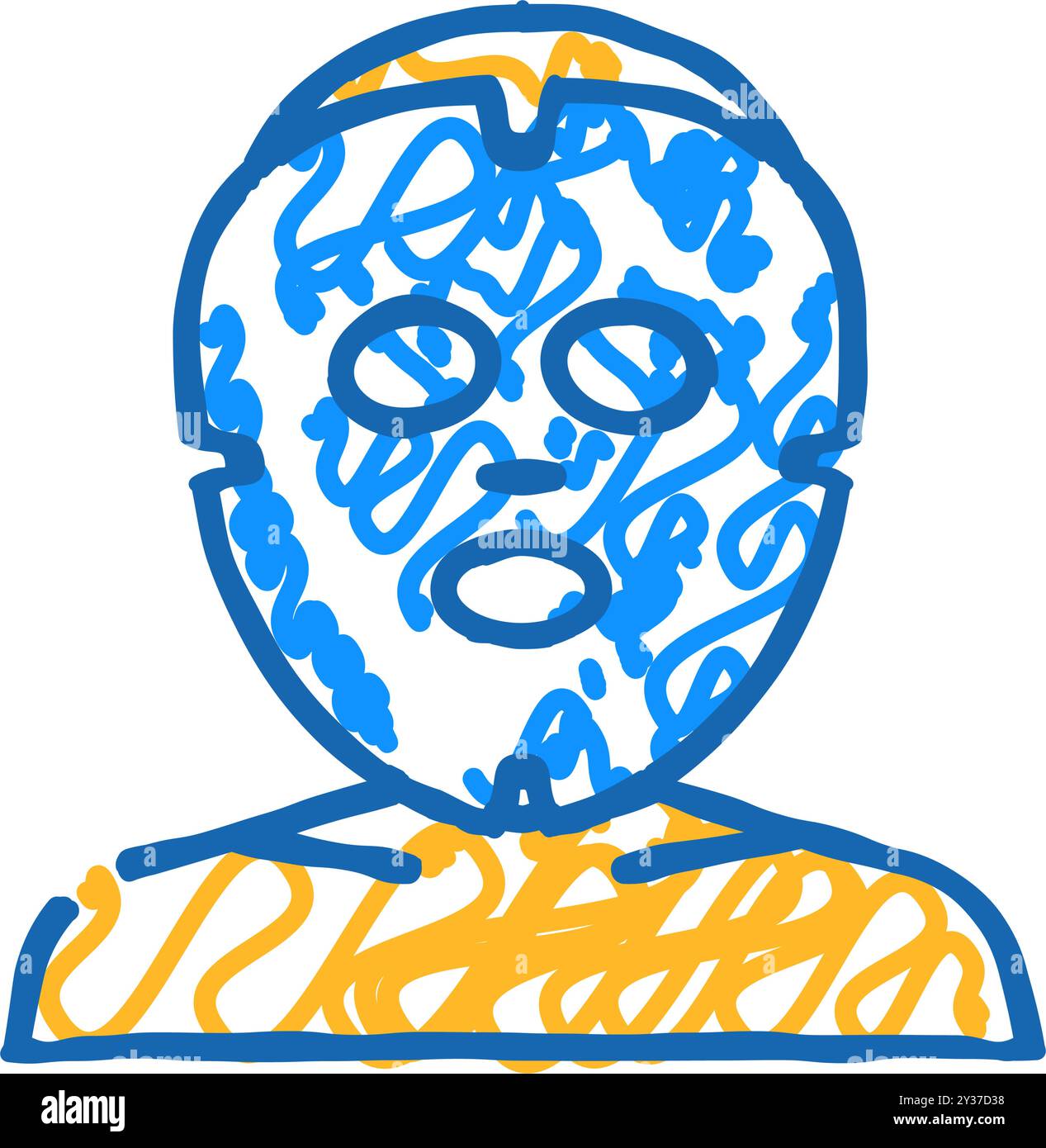 cosmetic mask face icon doodle illustration Stock Vector Image & Art ...