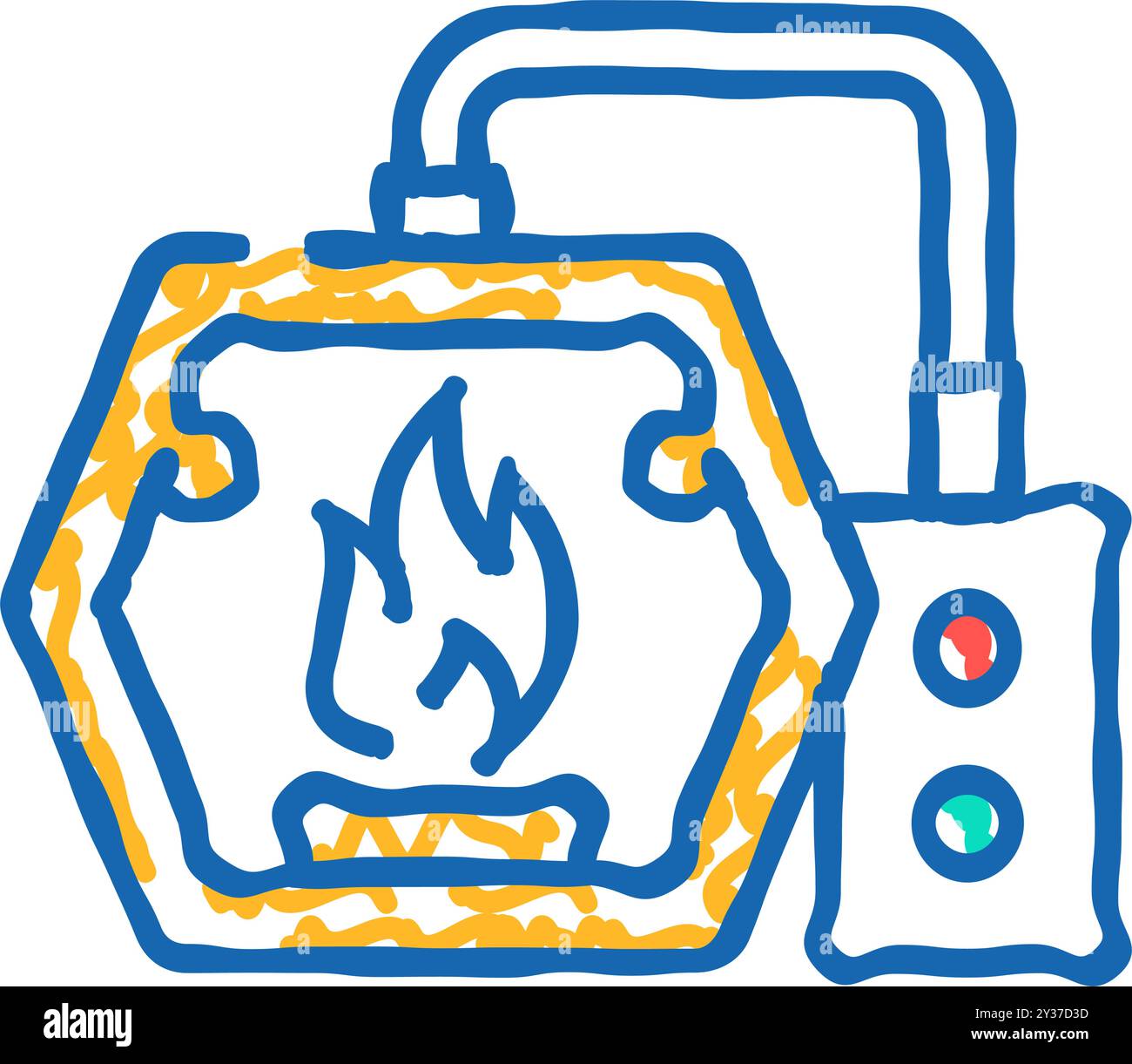 fire blacksmith metal icon doodle illustration Stock Vector Image & Art ...