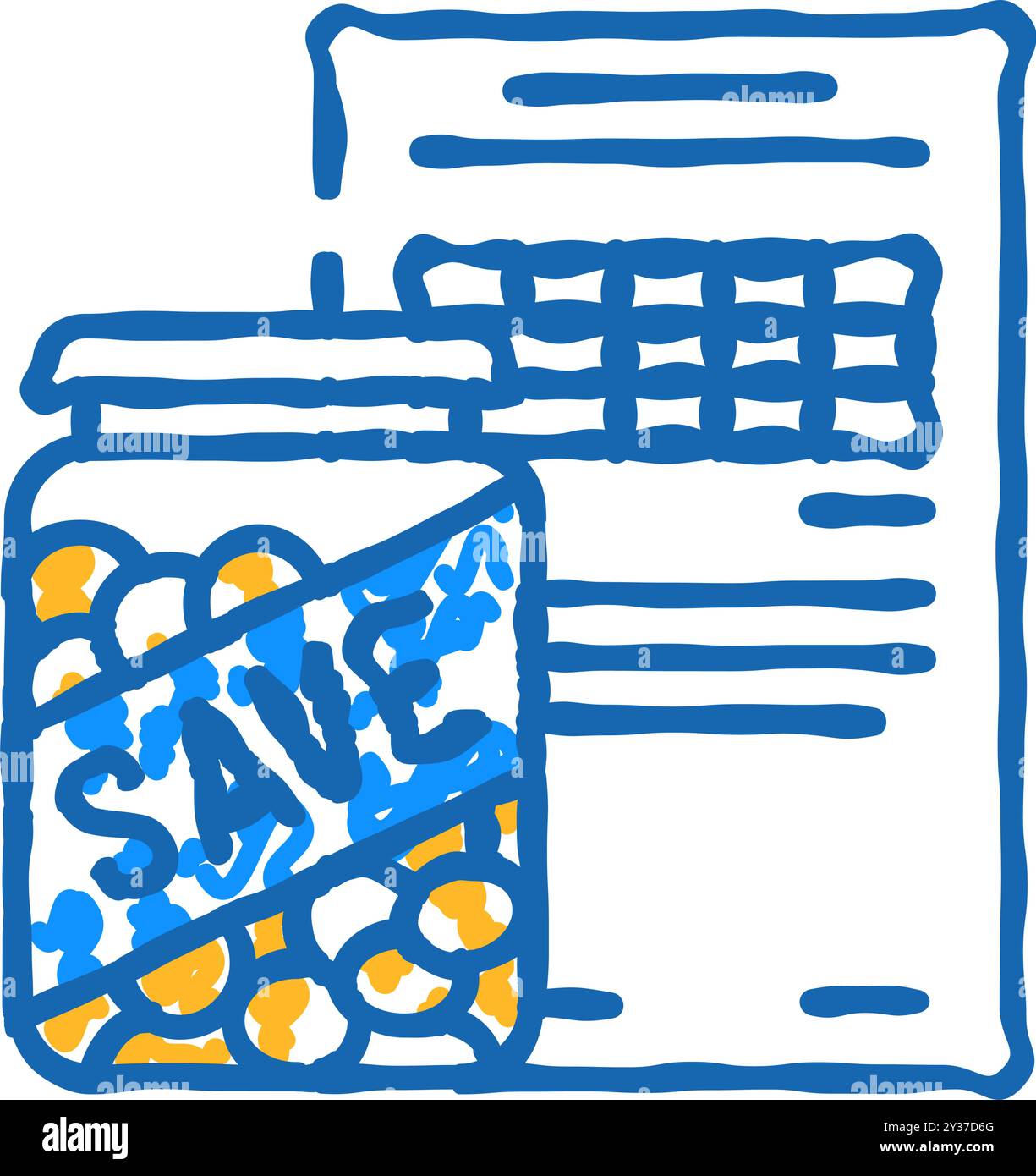 savings account financial advisor icon doodle illustration Stock Vector ...