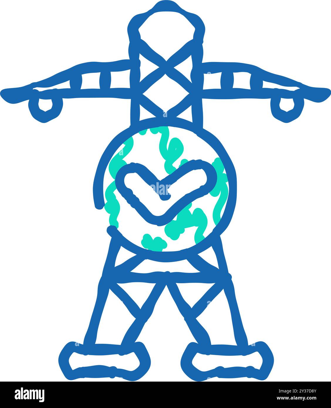 grid reliability electric icon doodle illustration Stock Vector Image ...