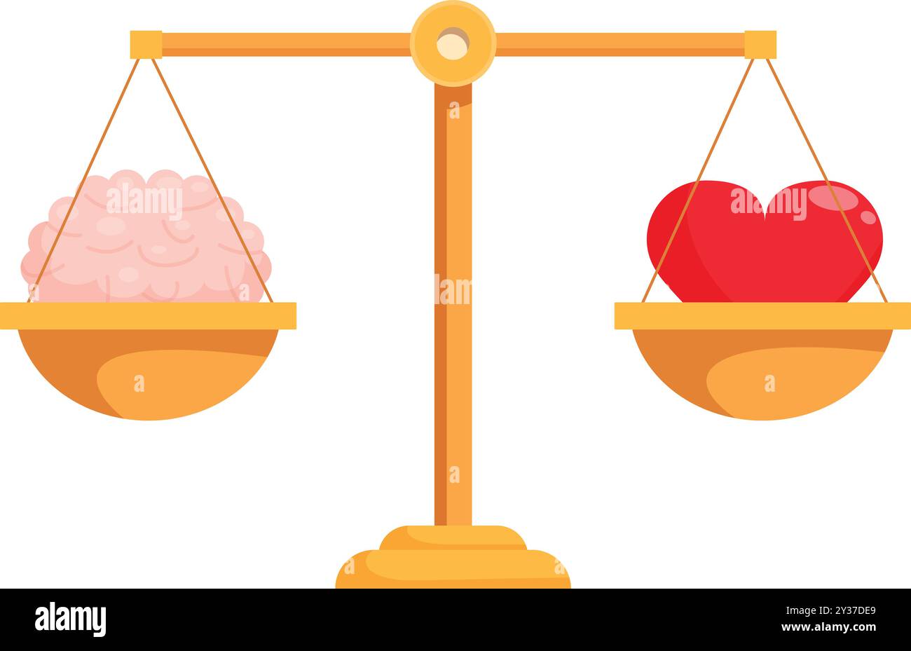 Cartoon illustration comparison between heart hi-res stock photography ...