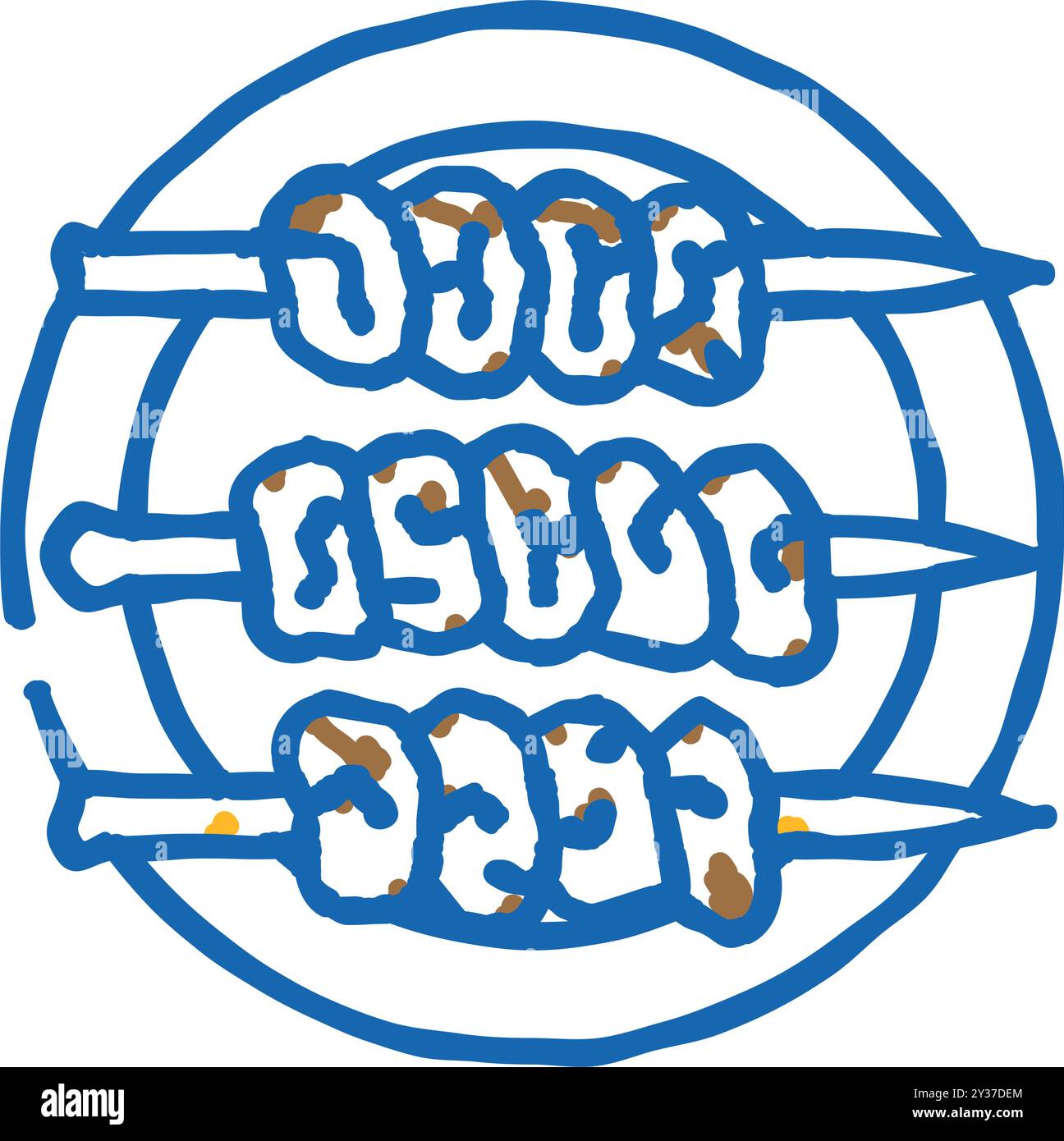 pinchos spanish cuisine icon doodle illustration Stock Vector Image ...