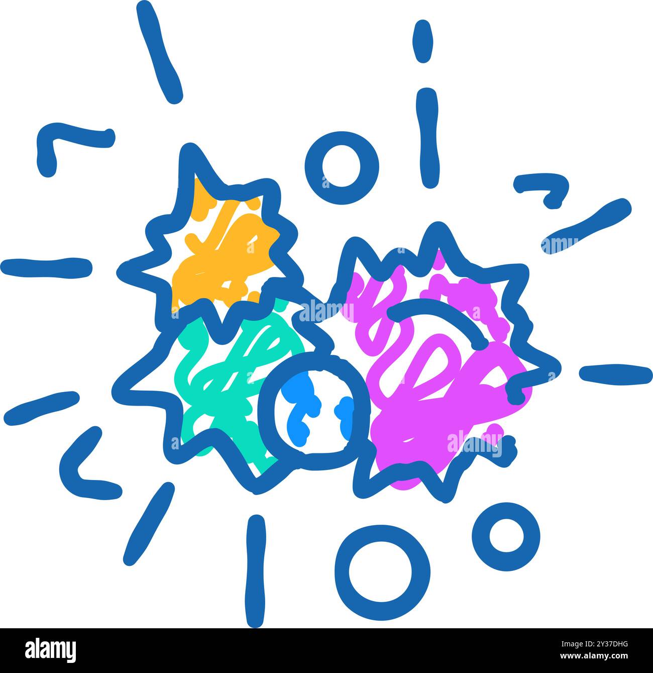 splatter paintball game icon doodle illustration Stock Vector Image ...