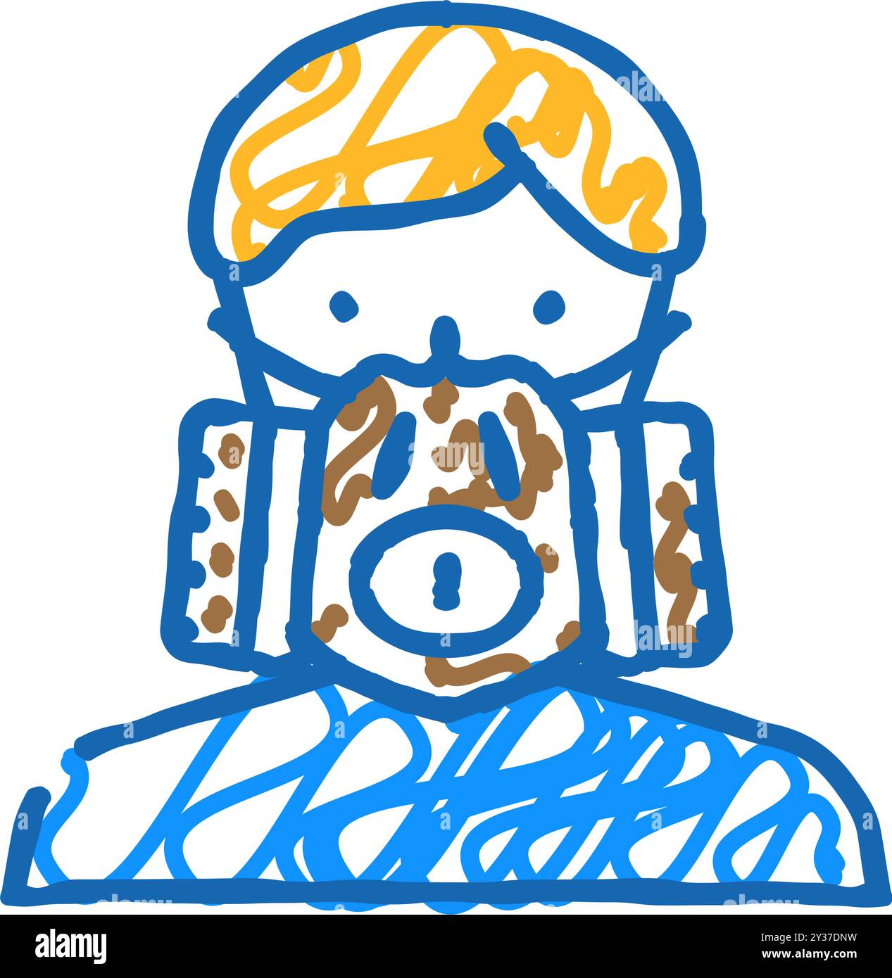 pesticides mask face icon doodle illustration Stock Vector Image & Art ...