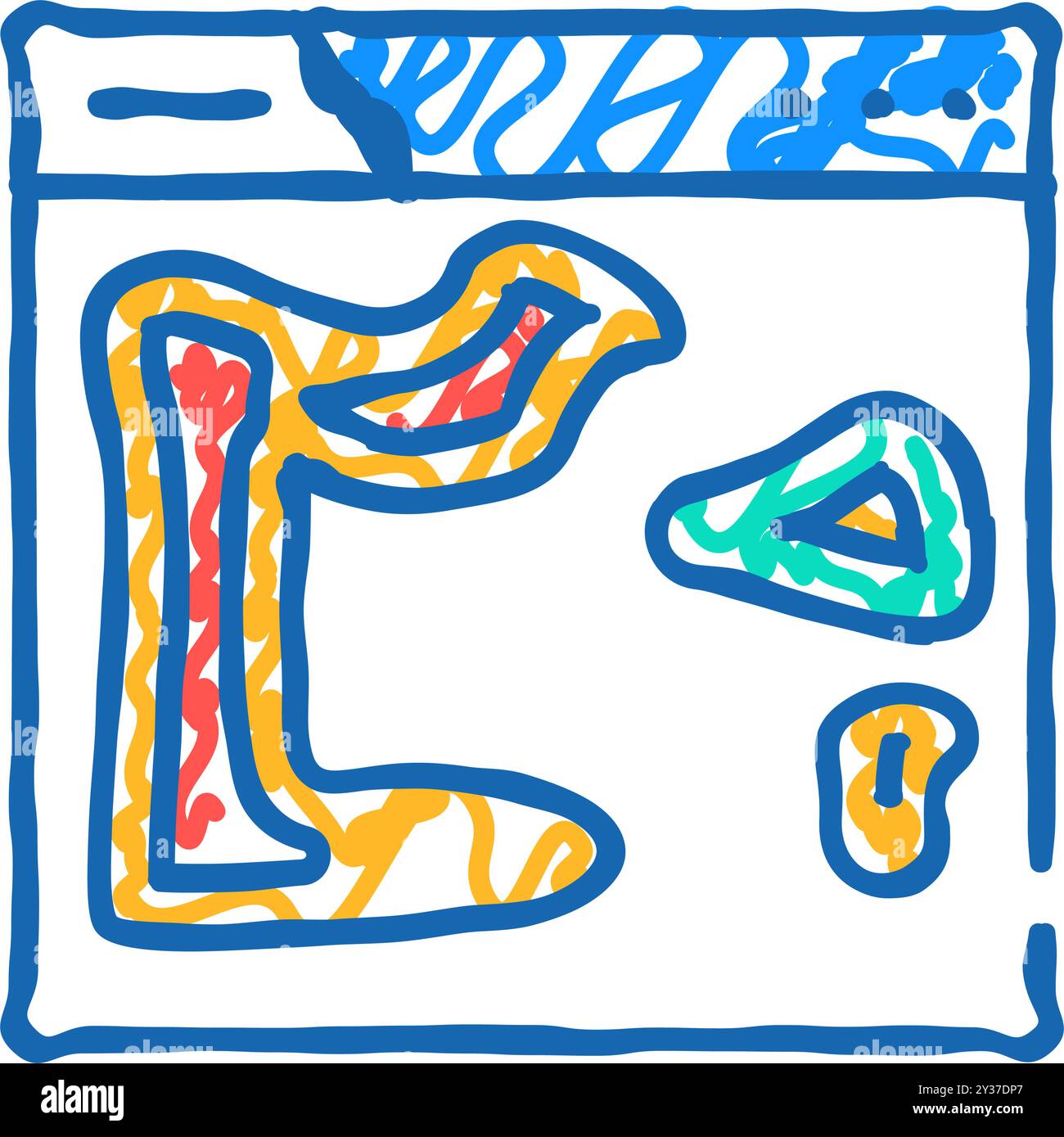 heatmap ux ui design icon doodle illustration Stock Vector Image & Art ...