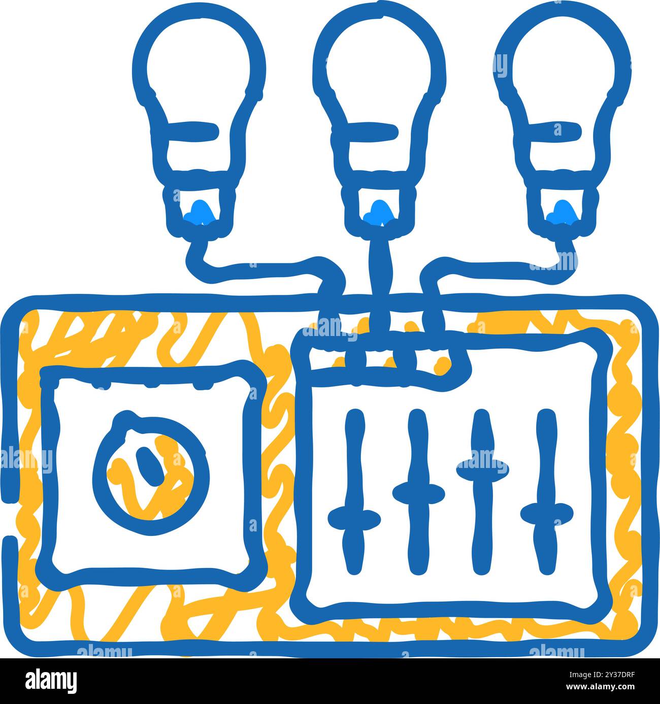 lighting controls efficient icon doodle illustration Stock Vector Image ...