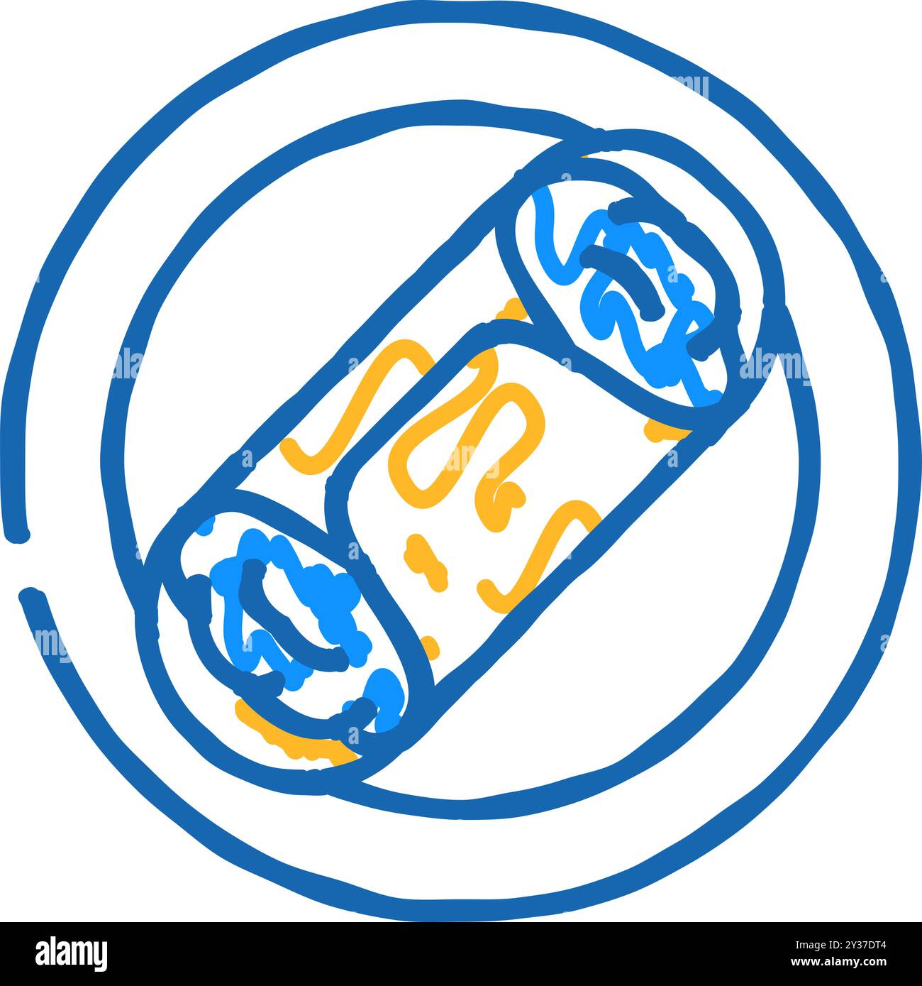 cannoli pastry italian cuisine icon doodle illustration Stock Vector ...