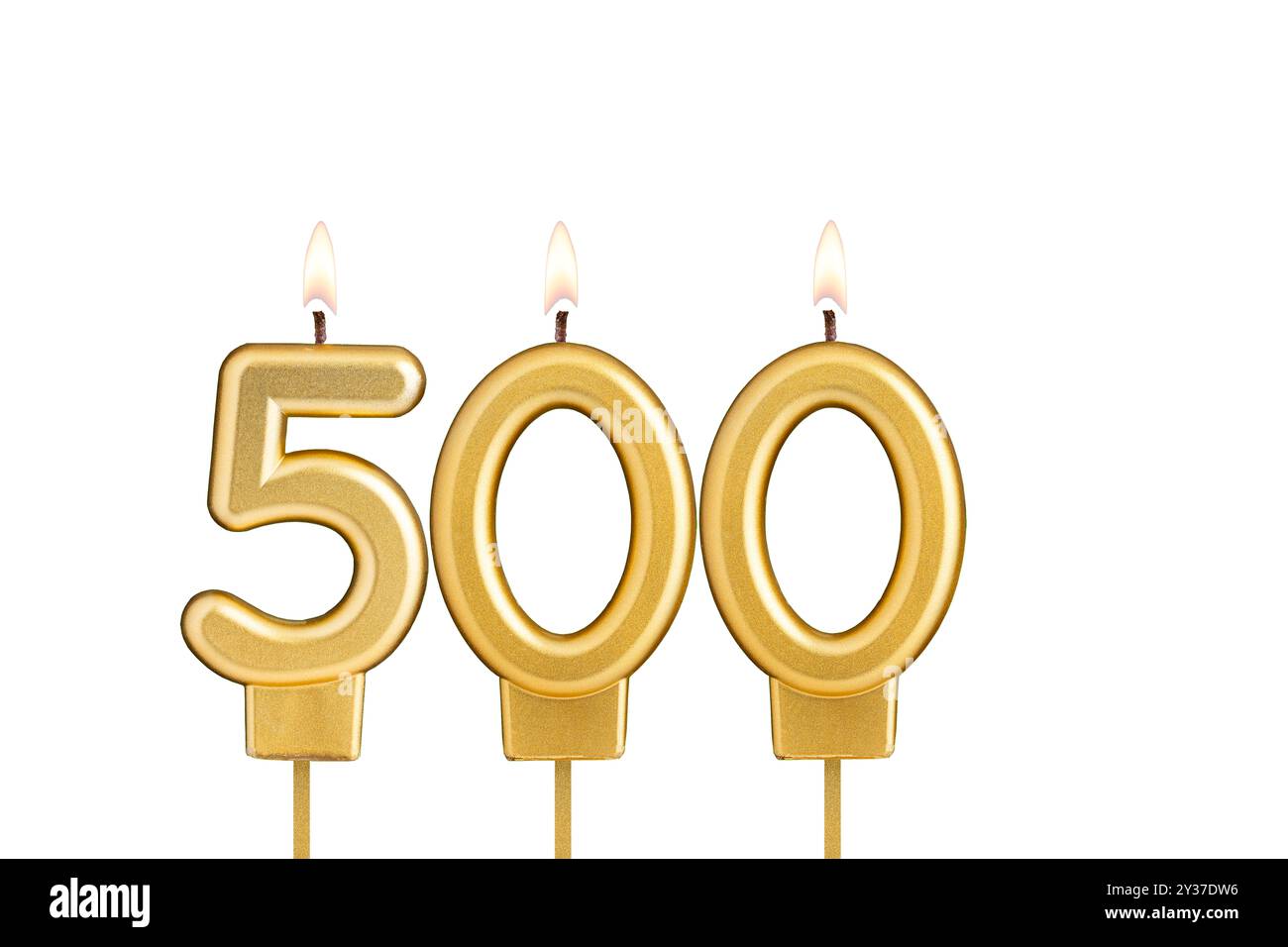 Birthday candle number 500 on white background Stock Photo - Alamy