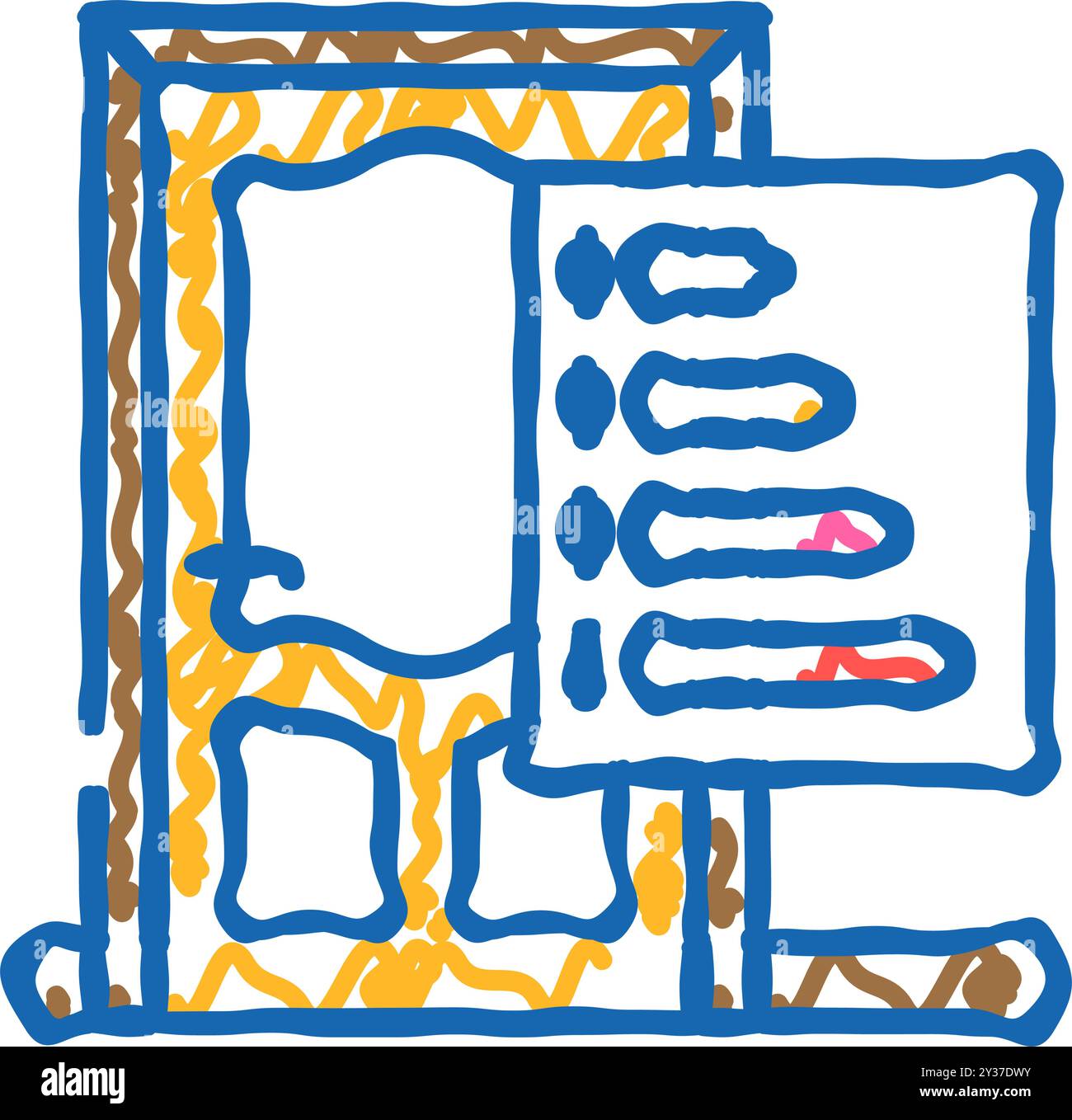 doors energy efficient icon doodle illustration Stock Vector Image ...