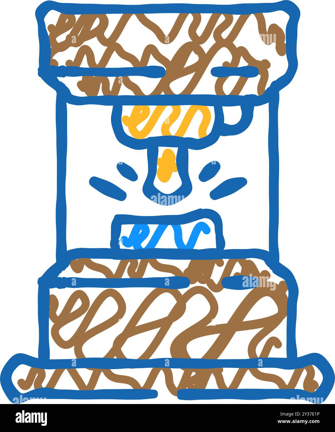 metalworking blacksmith metal icon doodle illustration Stock Vector ...