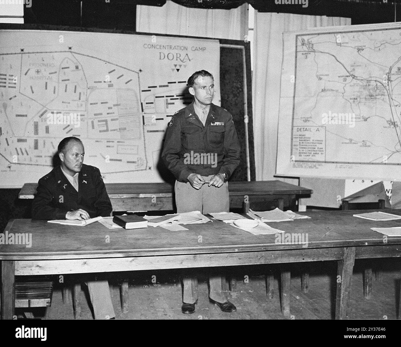 American prosecutors Captain William F. McGarry (right) and Captain ...