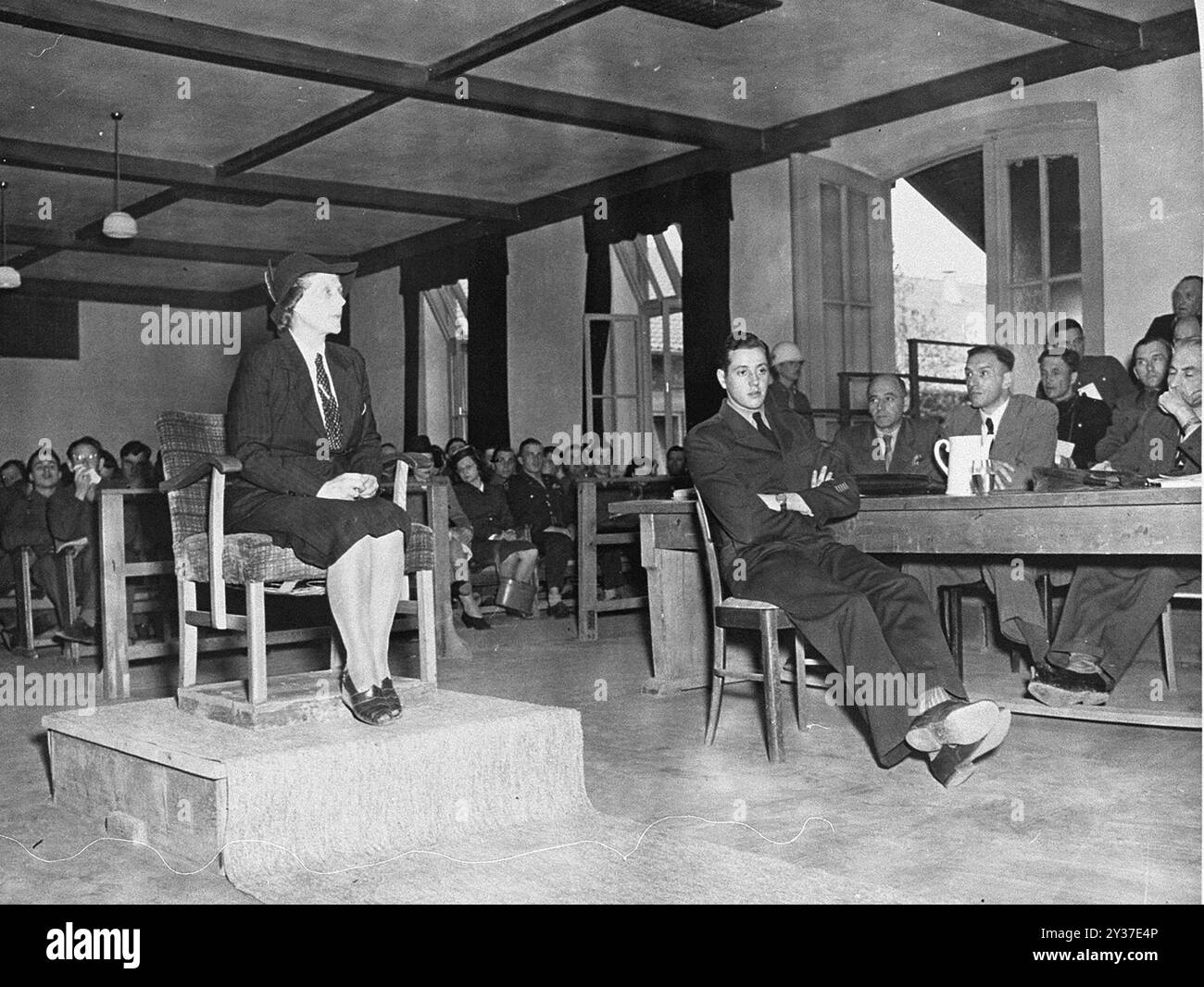 Maria Gersheim, a witness for the prosecution, testifies at the trial ...
